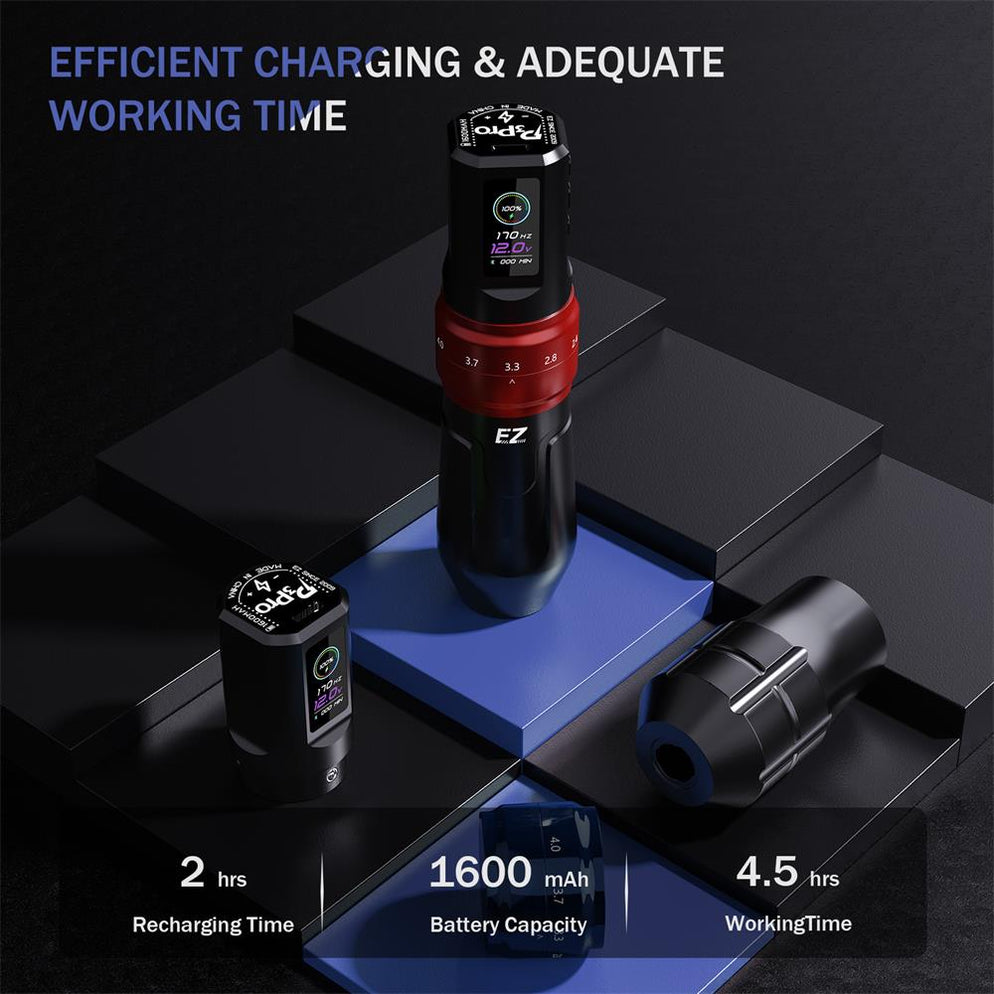 EZ P3 Pro Adjustable Stroke Wireless Tattoo Pen Advanced Bundle — EZ ...