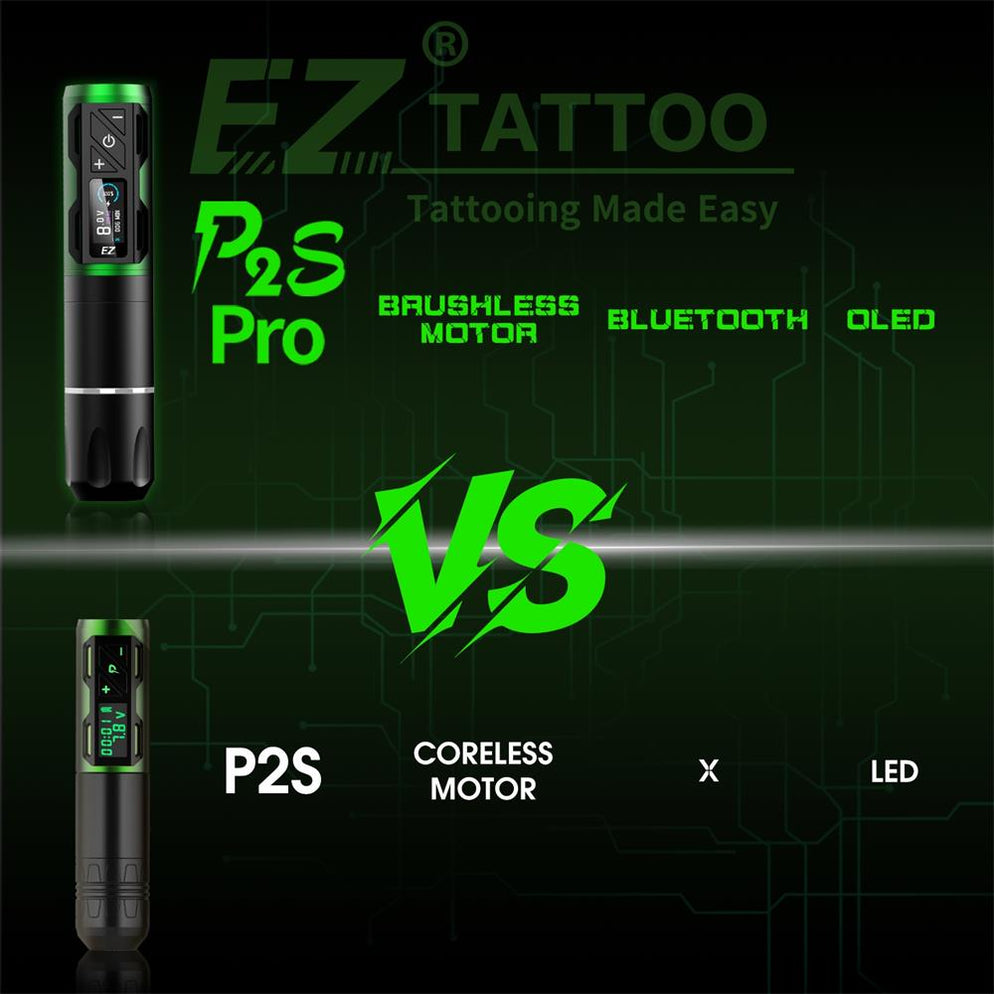 EZ P2S Pro Brushless Motor Directly Drive Wireless Tattoo Machine — EZ ...