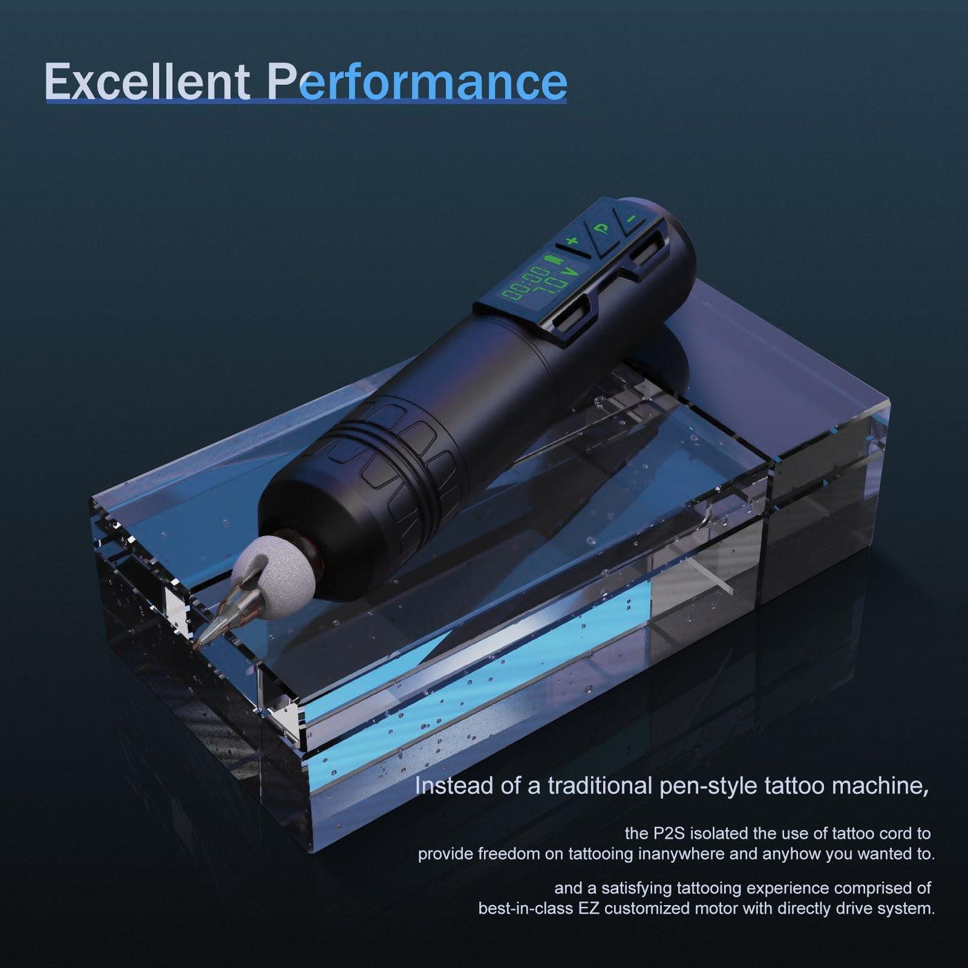 EZ Portex Generation 2S (P2S)3.5mm Wireless Battery Tattoo Pen Machine ...