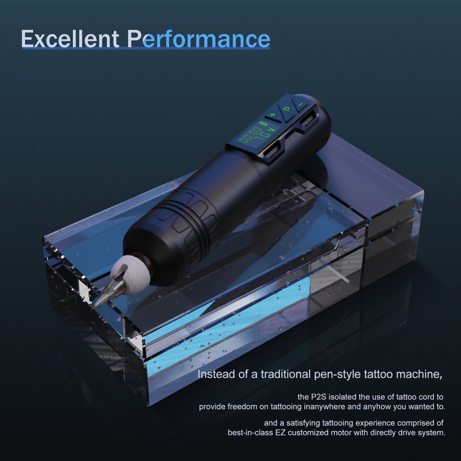 EZ Portex Generation 2S (P2S)3.5mm Wireless Battery Tattoo Pen Machine ...