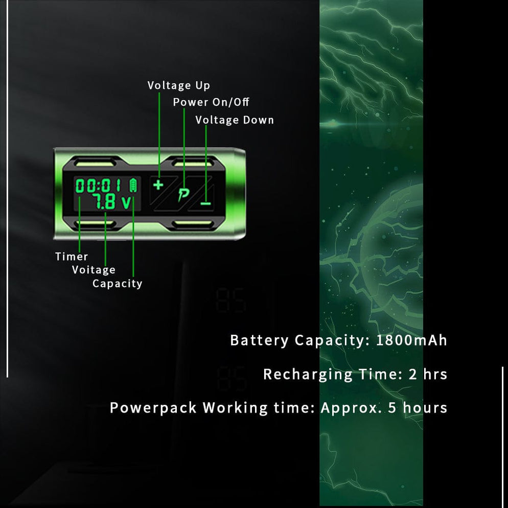 EZ Portex Generation 2S (P2S)3.5mm Wireless Battery Tattoo Pen Machine ...